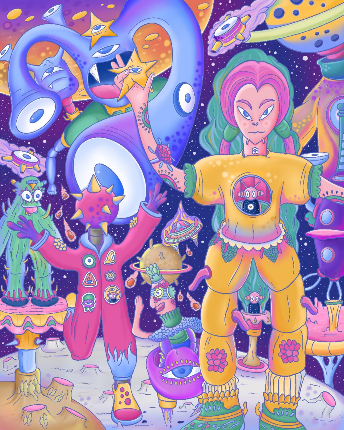 Prateek Dhiman – The Immortal star heist - NFTX - NFT ART Exhibition